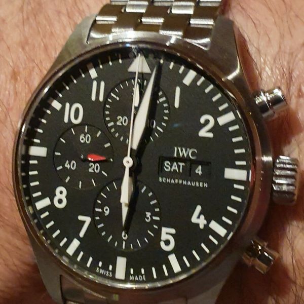IWC Pilots Chronograph IW371704 Stahl Mechanisch (Automatisch) Uhr ...