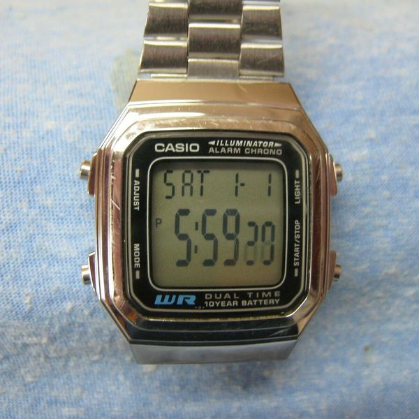 Men's CASIO Water Resistant Digital Watch 2519 A178W w/ New Battery | WatchCharts Marketplace