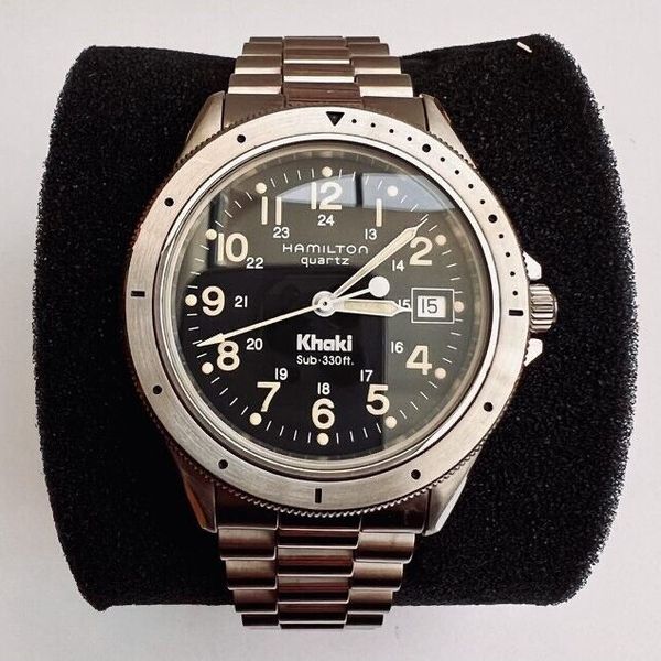 1990s Hamilton Khaki Quartz Sub. 330ft. Divers Watch, Very Collectible ...
