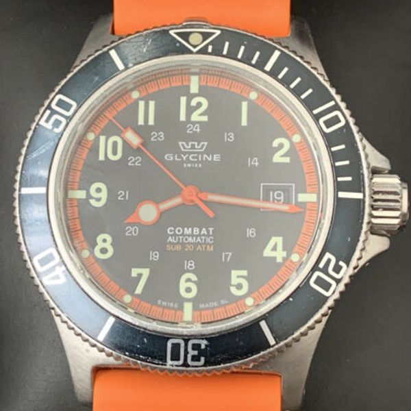 Glycine Combat Sub 28 ATM Mens Automatic Watch Ref: 3863 With Box ...