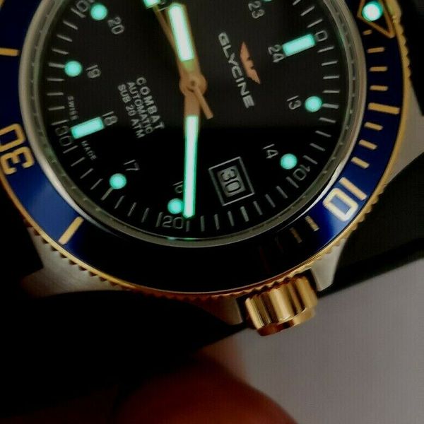 Glycine Combat Sub Automatic 42mm - GL0089 Swiss Scuba diver ETA ...