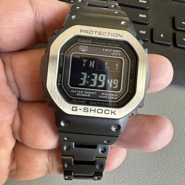 Casio G-Shock GMWB5000-MB1 Matte Black Steel Square | WatchCharts ...