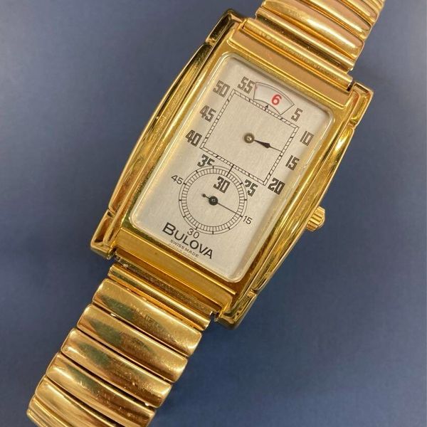 Bulova Jump Manual Men's DEPOSE Silver Dial Rectangular Analog Vintage ...