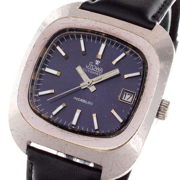 MONTRE POUR HOMME STOWA RETRO TV-DIAL SWISS MADE AUTOMATIQUE ETA 2783 ...