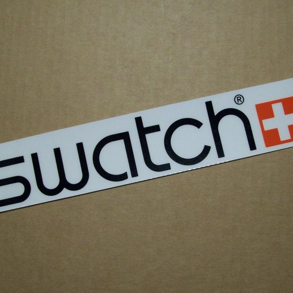 SWATCH WATCH "Non-Stick" STICKER - LARGE | WatchCharts Marketplace