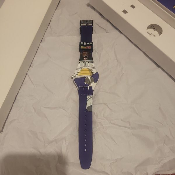 Dragon Ball Z 2022 VEGETA SWATCH Wrist Watch Vegeta X Swatch SUOZ348 ...