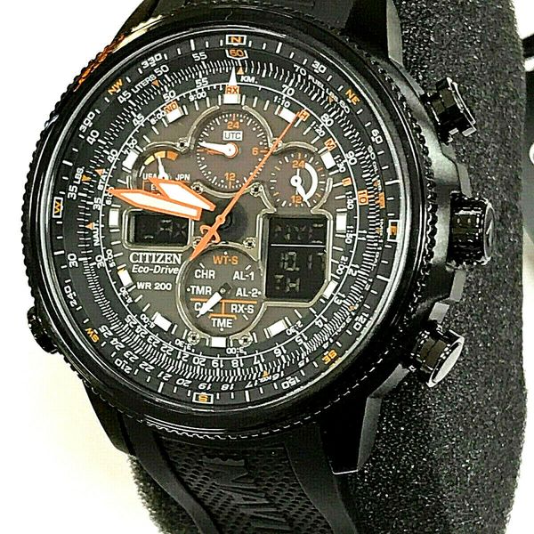 Citizen JY8035-04E Promaster Navihawk A-T Eco-Drive Black Men's Watch ...