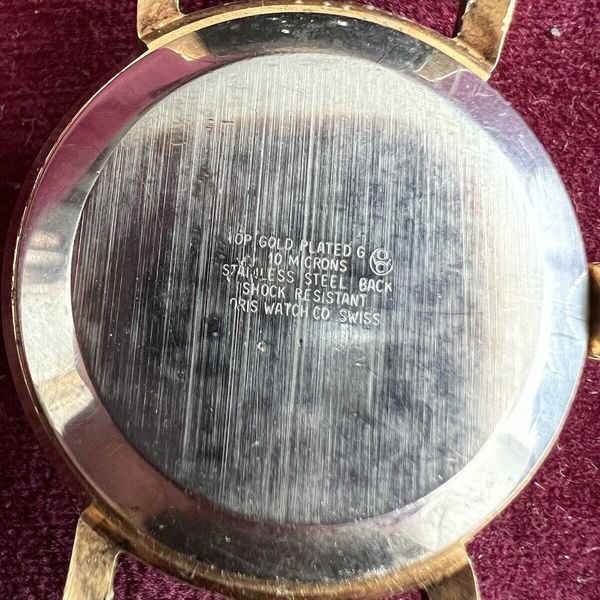 Vintage Oris Blue Dial Gold Plated Watch. | WatchCharts Marketplace