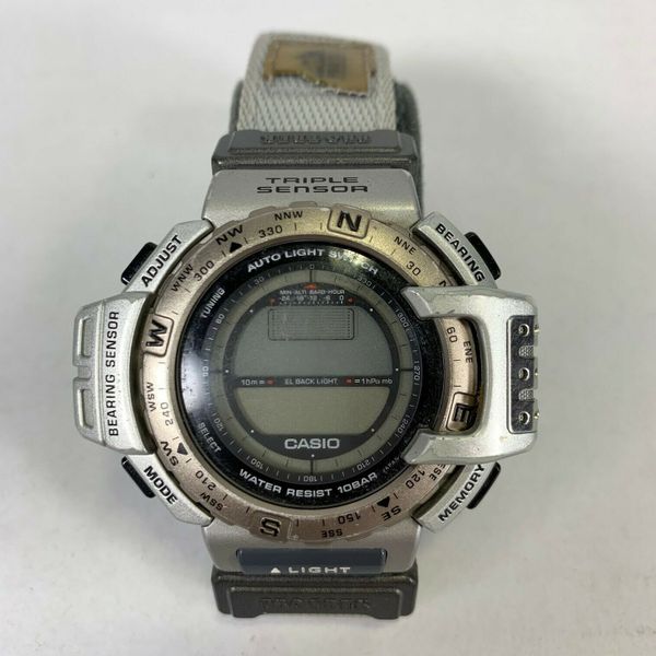 Casio PRT-40 Protrek Triple Sensor Watch For Parts No Batteries to Test ...