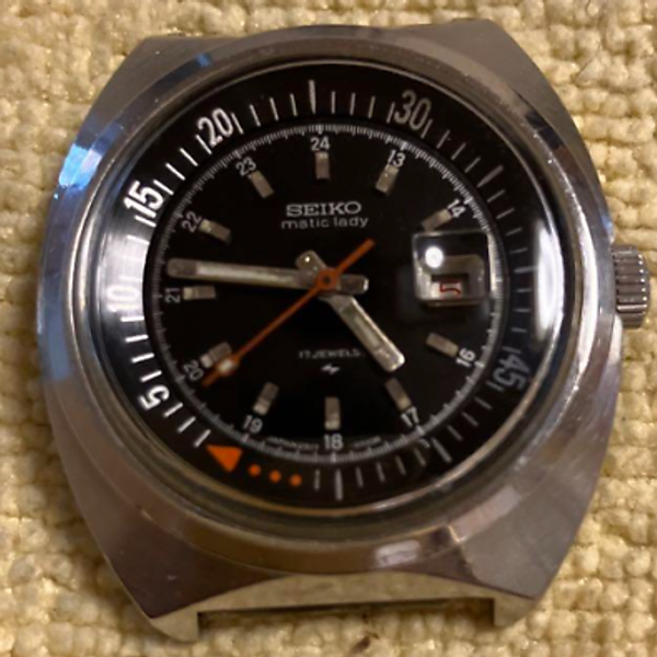 SEIKO High Beat Diver Watch 30mm Black Dial Rare Internal Bezel Vintage ...