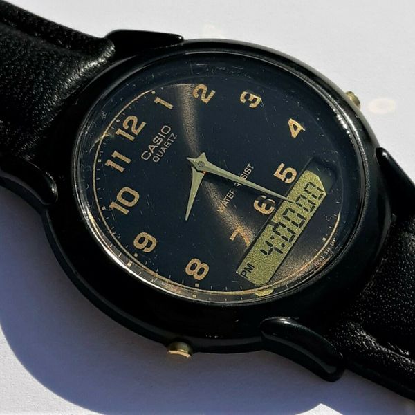 Vintage Casio Watch Mens Quartz 306 AQ-27 Digital Analog Working Very ...