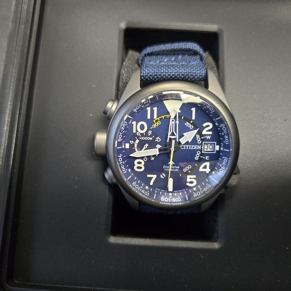 Citizen Promaster Altichron Super Titanium Watch - Black / Blue - New ...