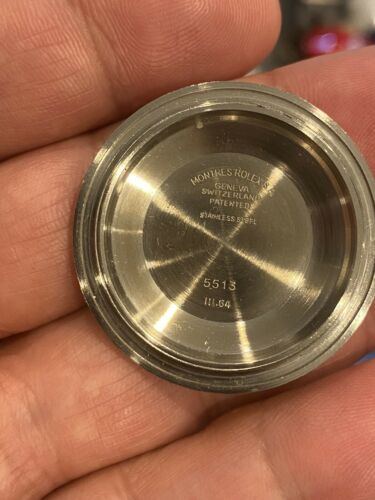 Rolex Vintage 5513 Caseback Nice Shape | WatchCharts