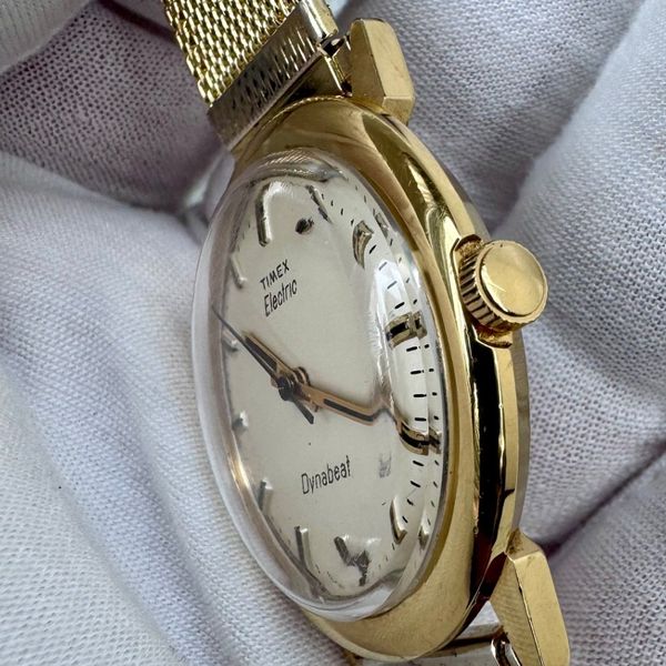Vintage Timex Electric Dynabeat Gold Tone Men's Watch 37mm ...