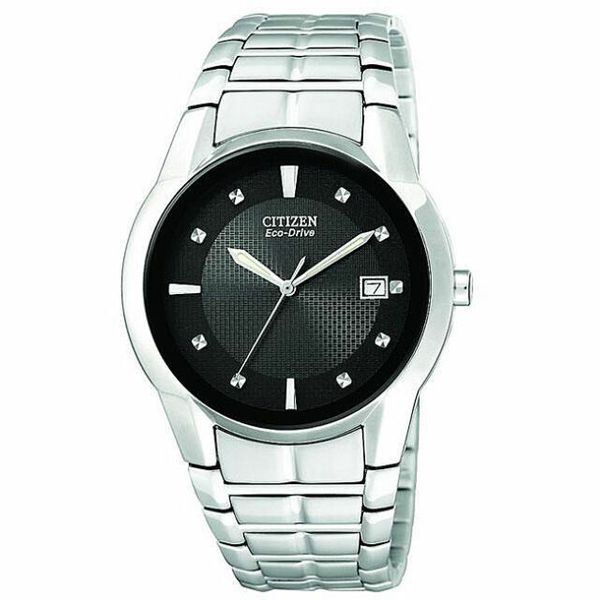 Citizen Eco-Drive Men's BM6670-56E Black Dial Stainless Steel Bracelet ...