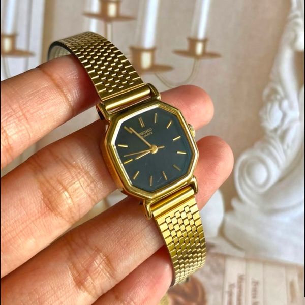 Seiko octagon Gold Vintage with Black Dial (1980s) | WatchCharts ...