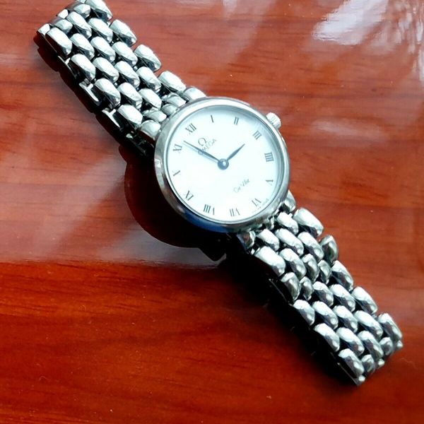 Omega de Ville Prestige Slim Dress Quartz Ladies Watch, Steel, White ...