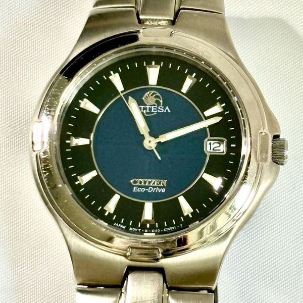 CITIZEN ATTESA Solar Eco Drive Date Men s Watch Titanium Titanium ...