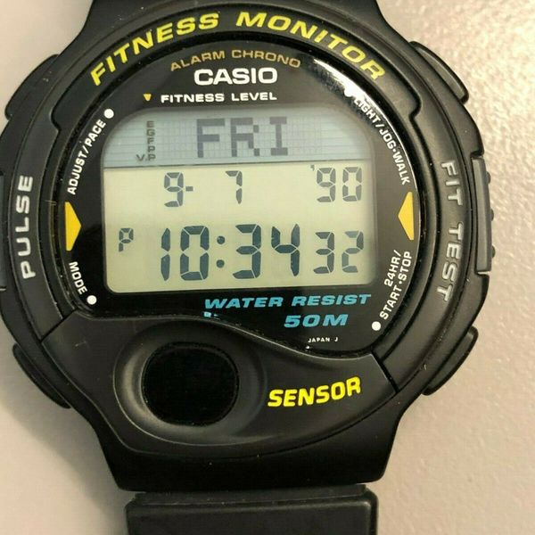RARE Vintage Casio FIT-100 Fitness Monitor Digital Watch Collector ...