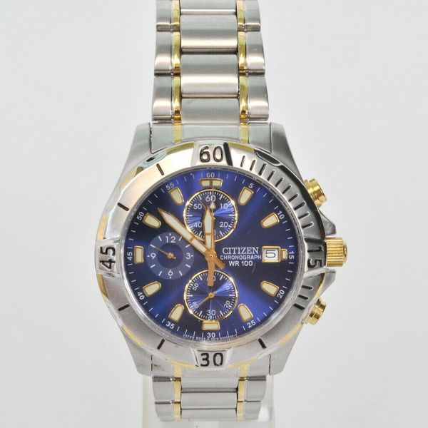 CITIZEN MEN'S WR-100 Chronograph 0510-S055911 HST 39.5mm | WatchCharts ...