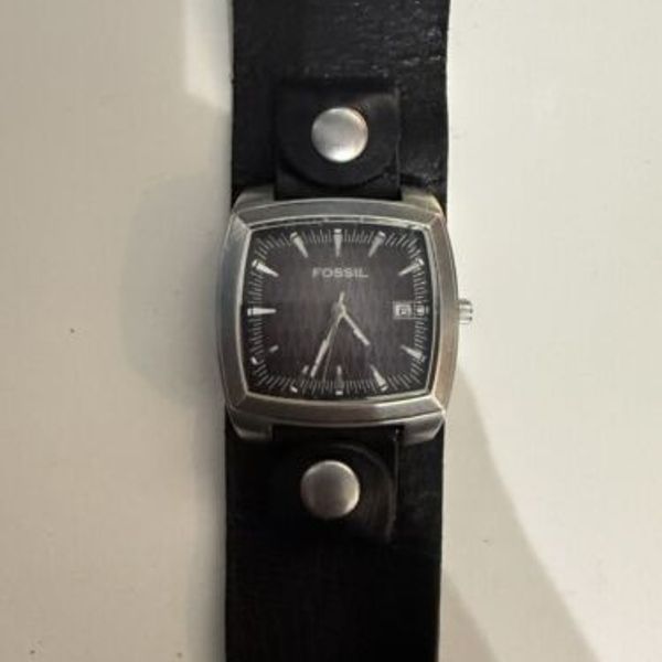 FOSSIL JR-8966 BAW Genuine Leather Quartz Analog Men's Watch ...