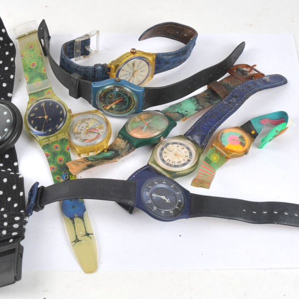 Vintage & Retro Lot of Swatch Watches 1980's 90s Read Description Most ...