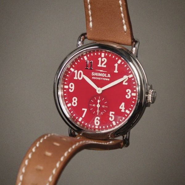 RARE SHINOLA DETROIT RED WINGS 100th Anniversary Runwell 41mm Only 500 ...