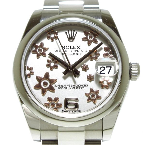 [New] [Used] ROLEX Datejust Watch SS / Flower Dial / Random Roulette ...