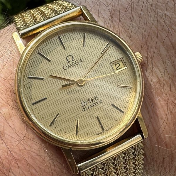 Omega De Ville Honeycomb Texture Dial Date Mens Watch Stunning ...