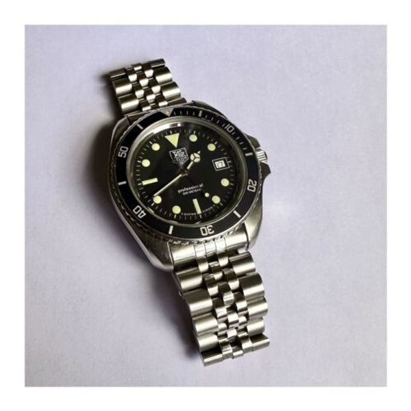 TAG Heuer 1000 Men's Black Diver Watch 980006N jumbo Monin Case ...