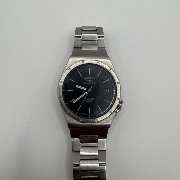 Vintage Quartz Men's Rotary Sea Captain Divers Watch Working New ...