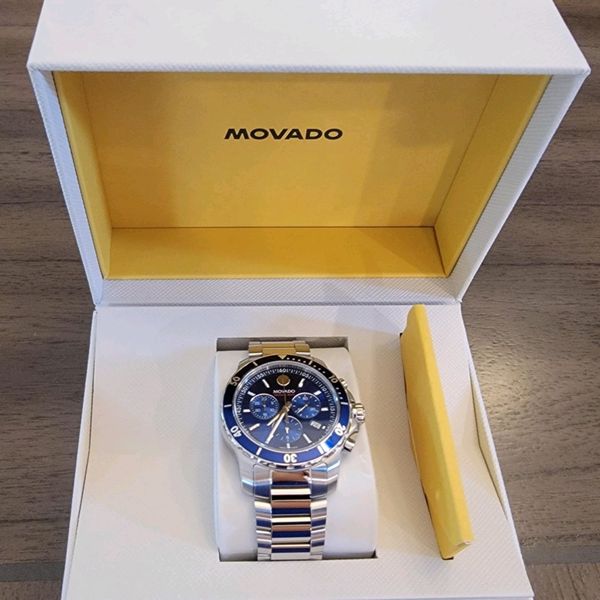 Movado 800 Series Men's Chronograph blue dial | WatchCharts Marketplace