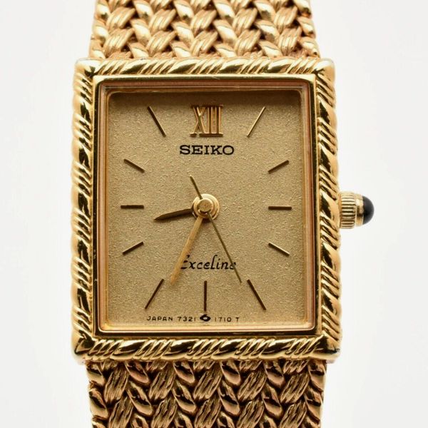 Vintage [ MINT ] Seiko Exceline 7321-6050 Gold Dial Quartz Women's Watch JAPAN | WatchCharts ...