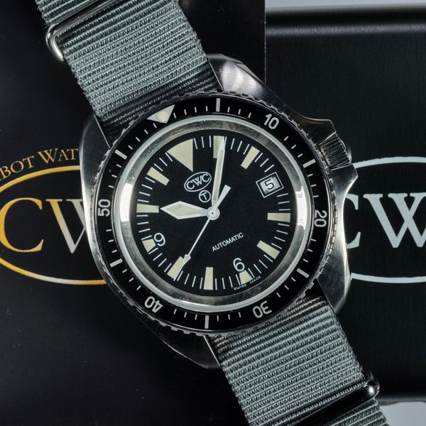 FS: CWC Royal Navy Automatic Diver MK1 Tritium Dial 2002/4 RN Diver Ref ...
