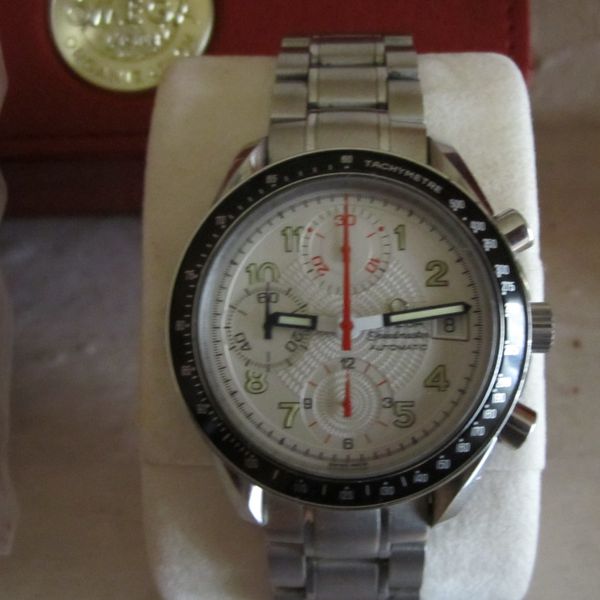 FS Omega Speedmaster 351333 Silver Face Valjoux 7750 Chrono $1250 ...