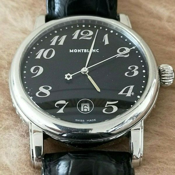 MONTBLANC Meisterstuck STAR 7072 All Stainless Steel Quartz 39mm MENS Watch VGC! | WatchCharts ...