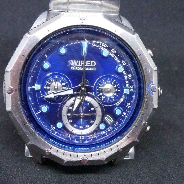 SEIKO ALBA WIRED QUARTZ CHRONOGRAPH VK63-K080 570245 Wrist Watch W675 ...