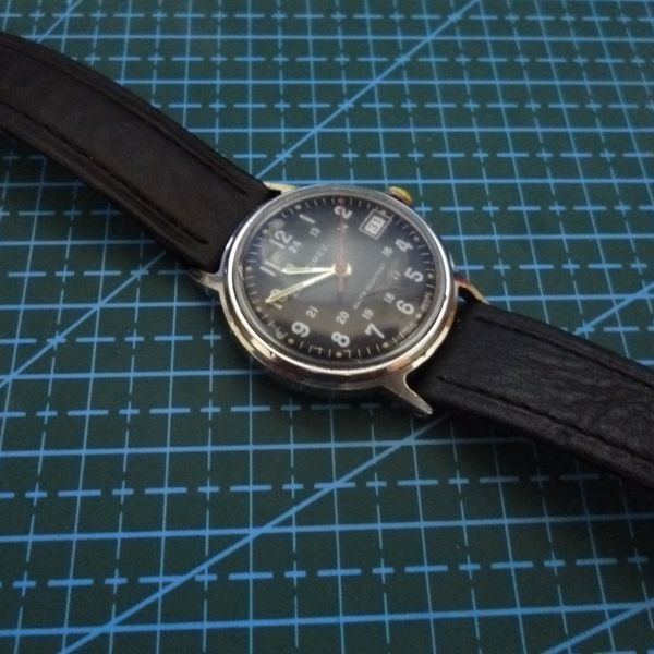 Vintage 1979 Timex Military 24 Hour Dial Sprite Manual Wind Watch Runs ...