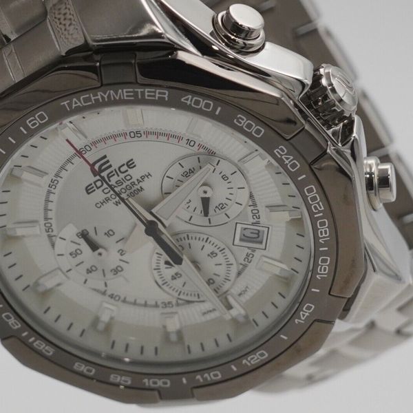 Casio Edifice EF-540, white dial, new, beautiful!!! | WatchCharts ...