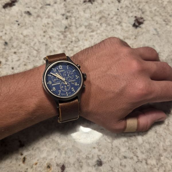 Timex Expedition- The Luxury Series- Blue Face Chronological Watch ...
