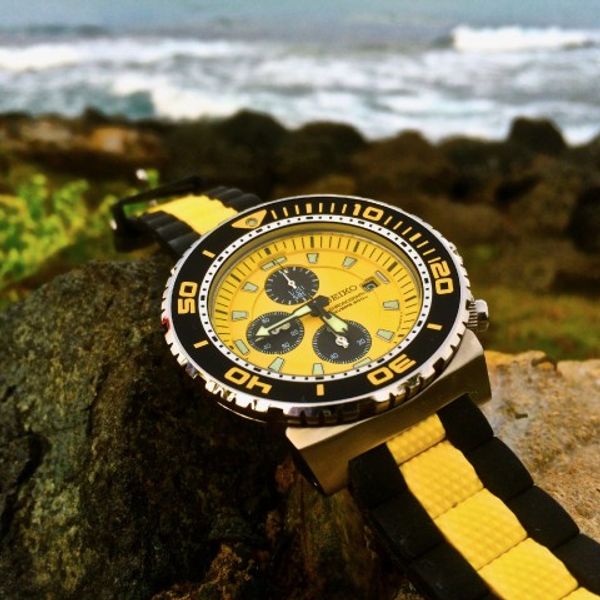 FS: Seiko "Caesar" Divers Chronograph SNDA15P Yellow Face dial w/ Xtras ...