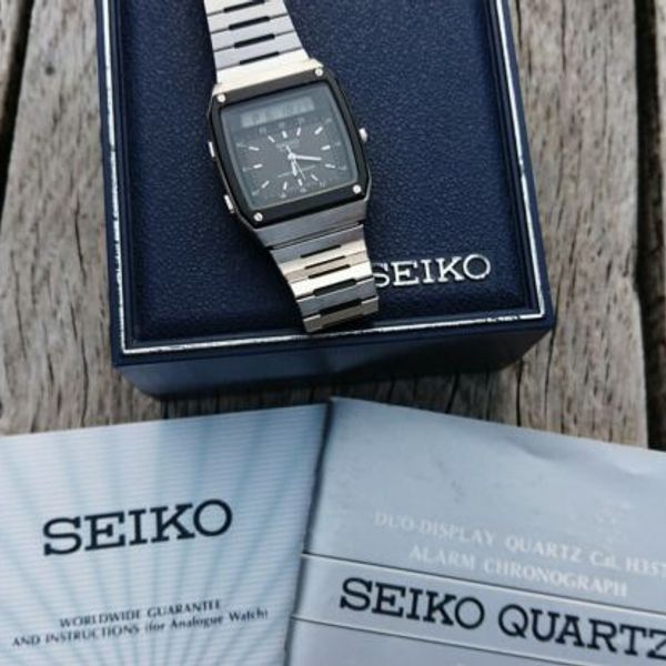 Super Rare Vintage Seiko H357-5040 Lcd Chronograph Bond Watch 1981 ...