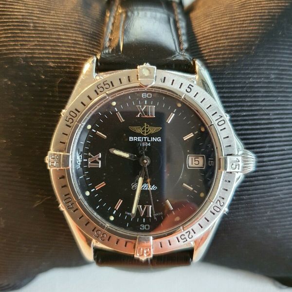 Breitling Callisto Vintage Watch Black Dial Quartz | WatchCharts