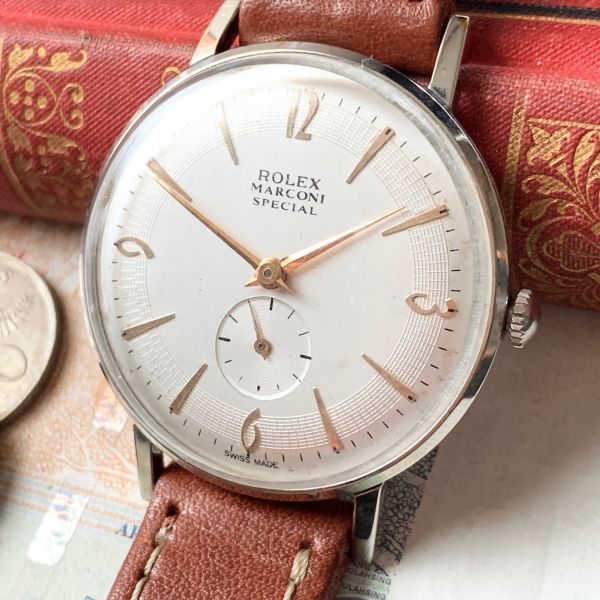 1950 Rolex ROLEX Marconi Big Face 37mm vintage hand-wound antique ...