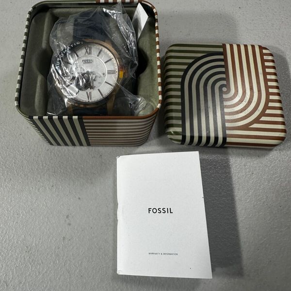 Fossil Townsman Chronograph Automatic White Dial Men's Watch ME3171 NEW ...