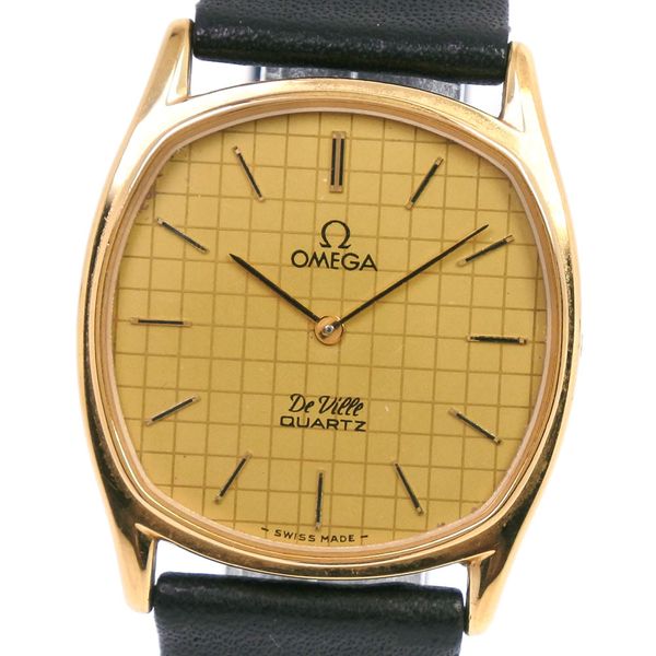 [OMEGA] Omega Devil / Devil Stainless Steel x Leather Quartz Men's Gold ...