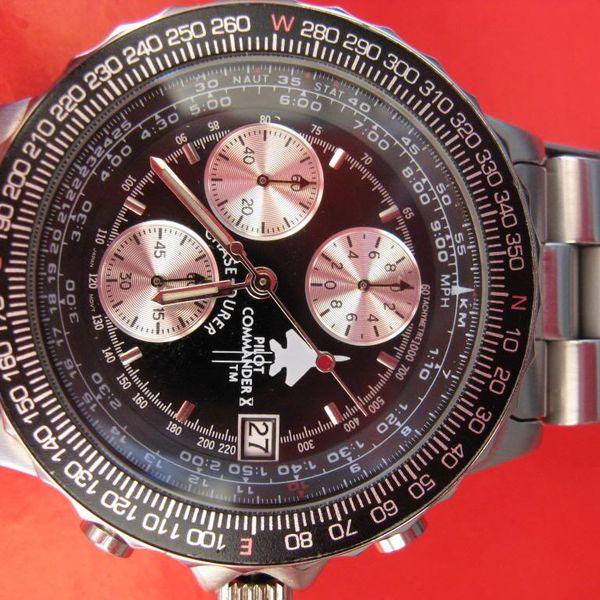 SOLD FS only: Vintage Chase-Durer Watch Pilot Commander X Chronograph ...