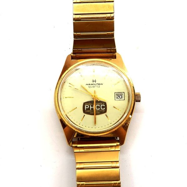 Vintage 1980's HAMILTON Mens Quartz Date Watch PHCC Dial with NEW ...