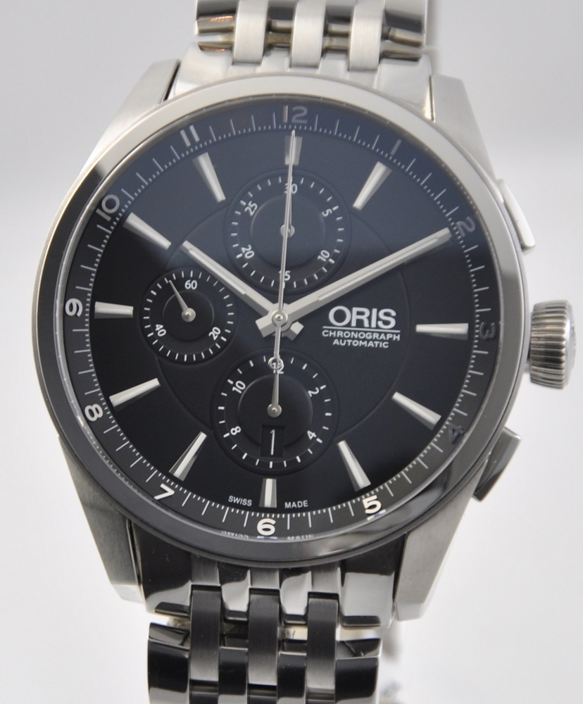 FS: Oris Artix Chronograph Black Steel 44mm Automatic 674 7644 4054 ...