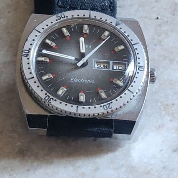 Rare Vintage 70'S Timex Electronic Men's Diver Watch 40mm New Battery ...